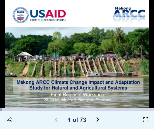 Mekong ARCC – ICEM Study Results Overview - ICEM